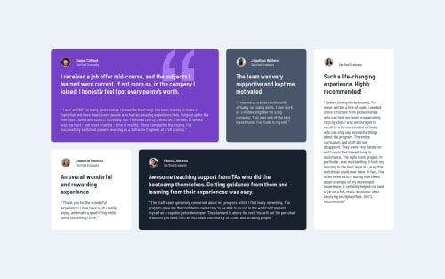 Frontend Mentor Testimonials Grid Section Main Using Html And Css