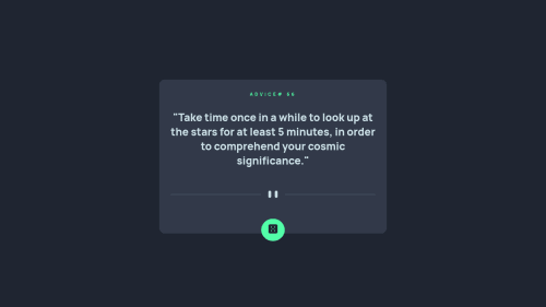 Frontend Mentor | Advice generator app with CSS and Javascript coding challenge solution