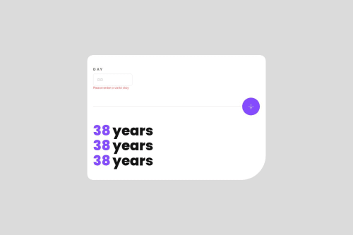 Frontend Mentor | React age calculator with Tailwindcss coding challenge solution