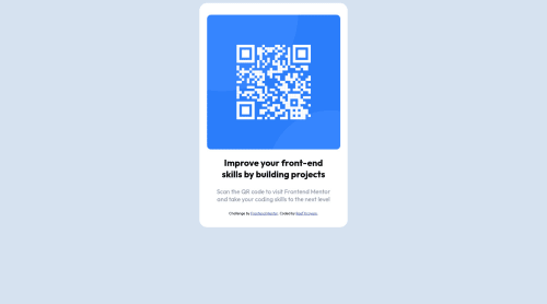 Frontend Mentor | Responsive QR code design using Flexbox coding challenge solution