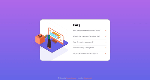 Frontend Mentor | FAQ Accordion Card using HTML CSS JS coding challenge solution