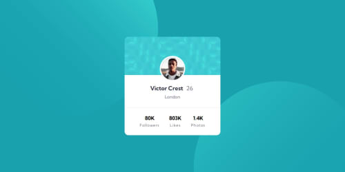 Frontend Mentor | FEM Profile Card Component coding challenge solution