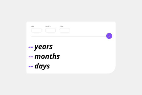 Age calculator app coding challenge solution | Frontend Mentor