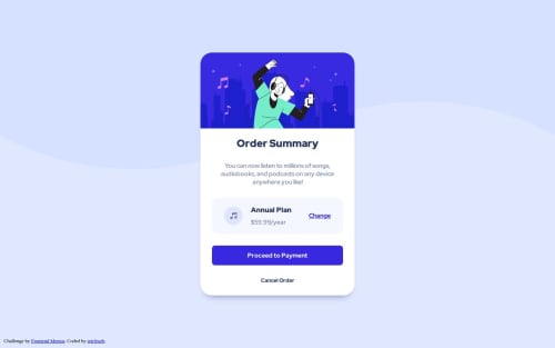Order summary component using only HTML and CSS coding challenge solution | Frontend Mentor