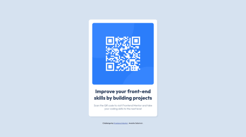 QR Code Component using Flexbox coding challenge solution | Frontend Mentor