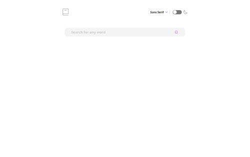 Frontend Mentor | Responsive Dictionary HTML CSS VANILA JAVASCRIPT coding challenge solution