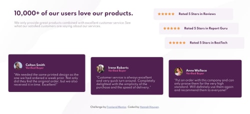 Built with pure HTML and CSS coding challenge solution