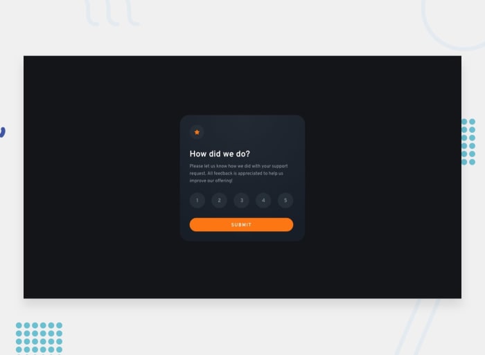 Frontend Mentor Interactive Rating Component Coding Challenge