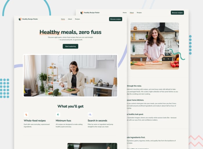 Frontend Mentor | Recipe finder website coding challenge