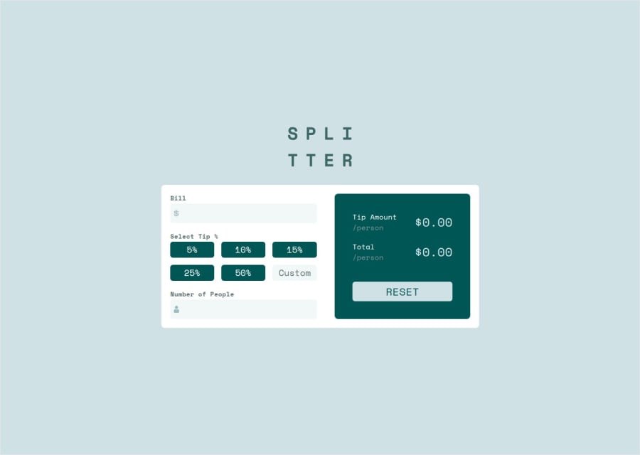 Frontend Mentor Responsive Tips Calculator Using Angular Tailwind