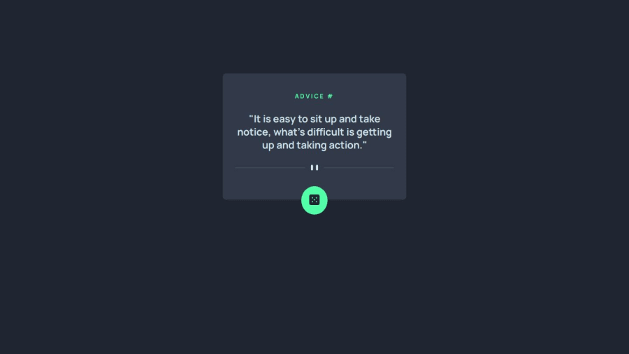 Frontend Mentor Responsive Mobile First Advice Generator App Coding