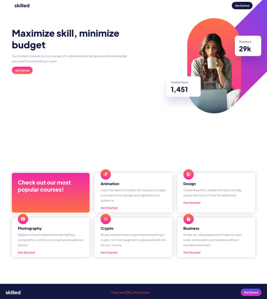 Frontend Mentor Responsive Landing Page Using Css Grid And Flexbox Coding Challenge Solution