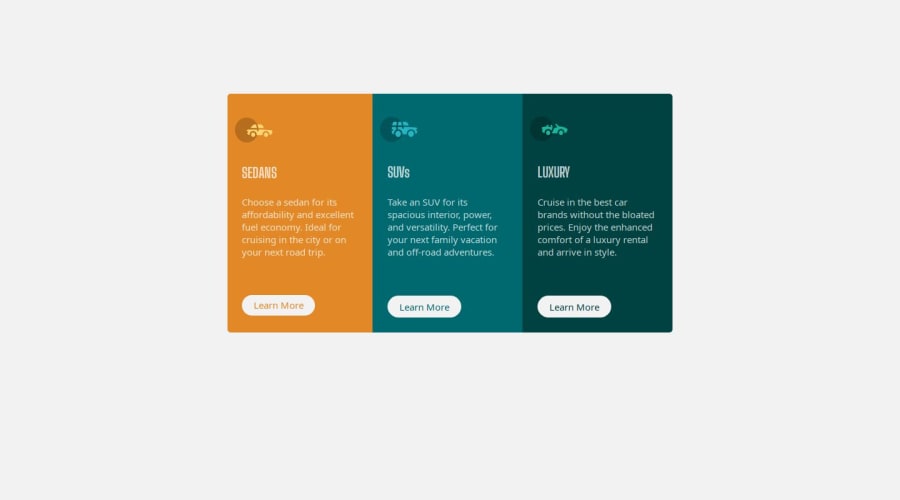 Frontend Mentor 3column Preview Card Coding Challenge Solution