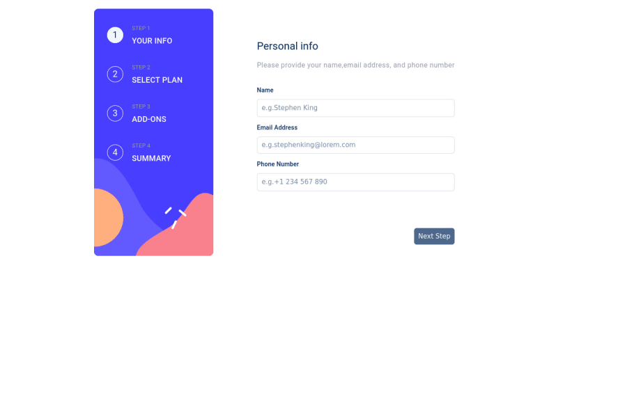 Frontend Mentor Multi Step Form Using Angular Coding Challenge Solution