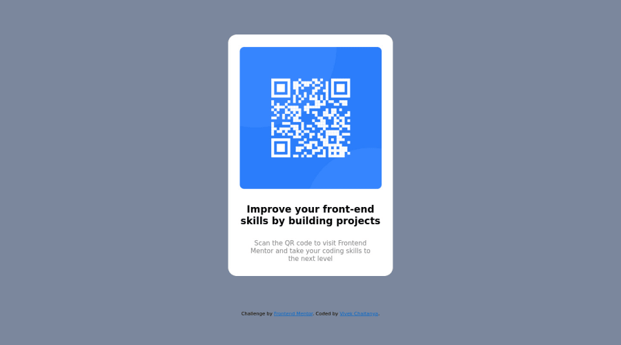 Frontend Mentor Responsive Qr Code Component With Html Css Coding Challenge Solution