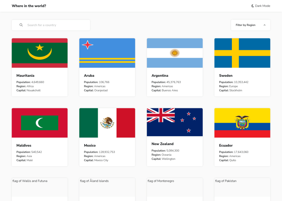 Frontend Mentor Countries App Built With React Coding Challenge Solution