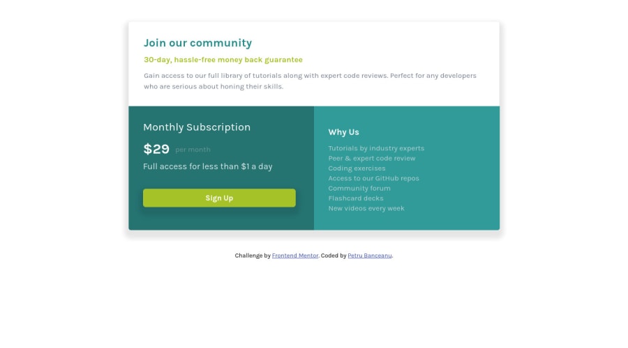 Frontend Mentor Responsive Component Using Html Css Coding Challenge Solution
