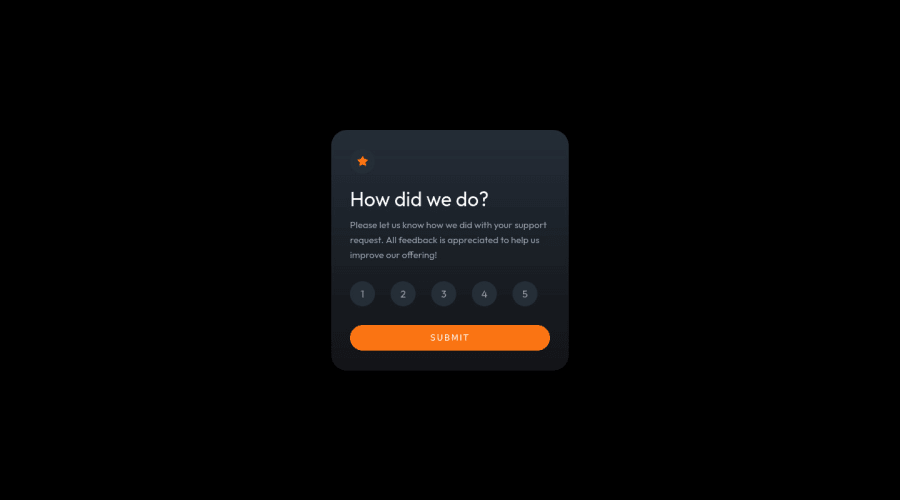 Frontend Mentor Interactive Rating Component Build With Html Css And Js Coding Challenge Solution