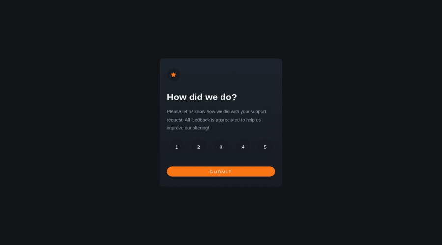 Frontend Mentor Vue Feedback Rating Component Coding Challenge Solution