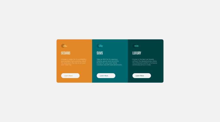 Frontend Mentor 3 Column Card Component Using Css Grid And Flexbox 8141