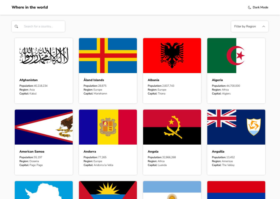 Frontend Mentor Rest Countries Api With Color Theme Taildwind React