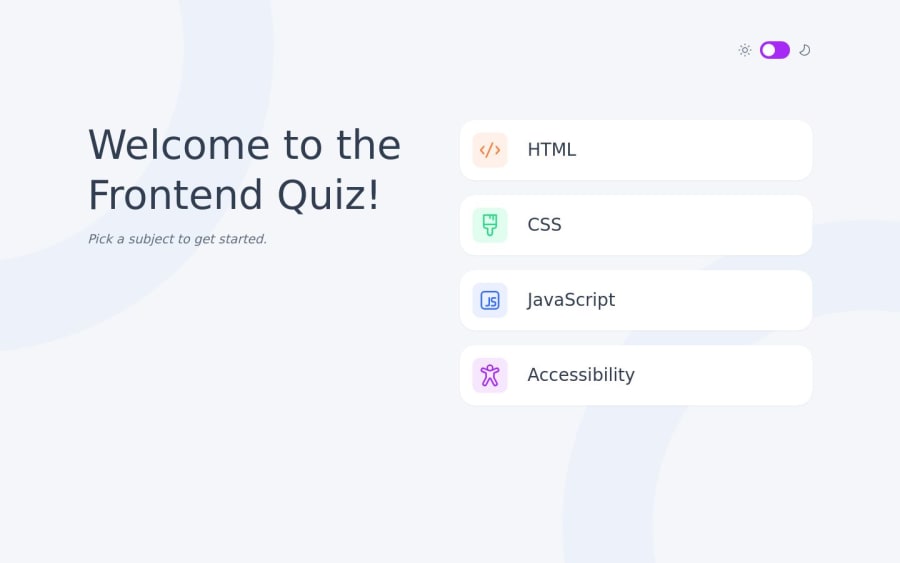 Frontend Mentor Quiz App Using React Js Tyoescript And Tailwind Css Coding Challenge Solution