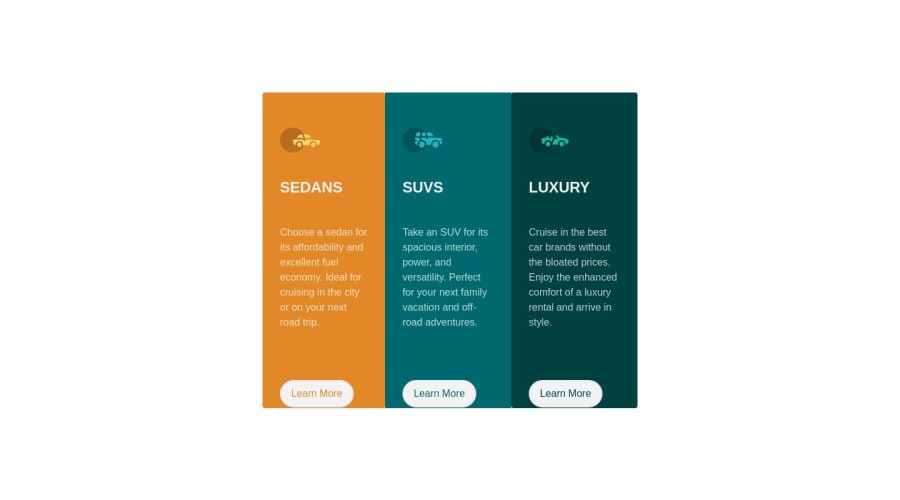 Frontend Mentor Responsive Cards Component Using React Tailwind