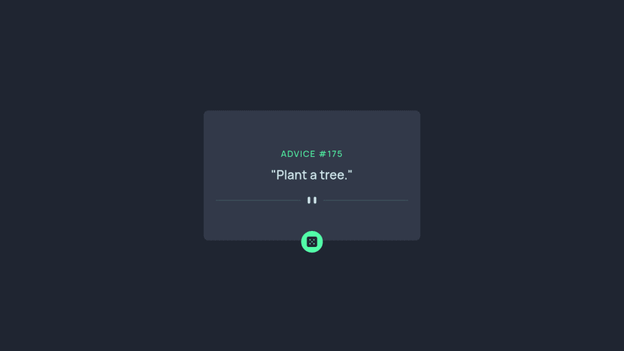 Frontend Mentor Advice Generator App Using React Coding Challenge