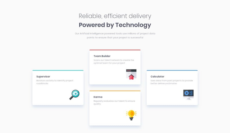 Frontend Mentor Four Card Feature Using Css Grid Coding Challenge Solution