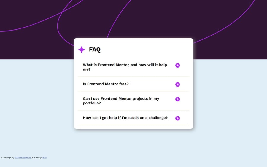Frontend Mentor Responsive Faq Page Using Html Css And Javascript Coding Challenge Solution