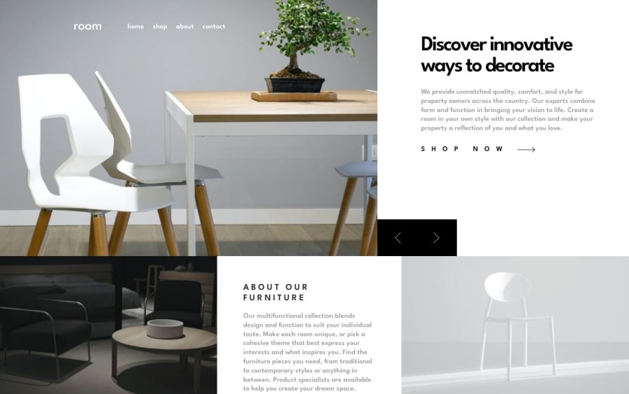 Frontend Mentor Room Homepage Small Screen Big Impact Solution