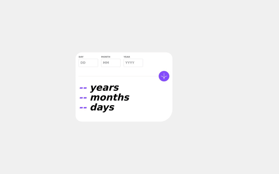 Frontend Mentor Age Calculator App Coding Challenge Solution