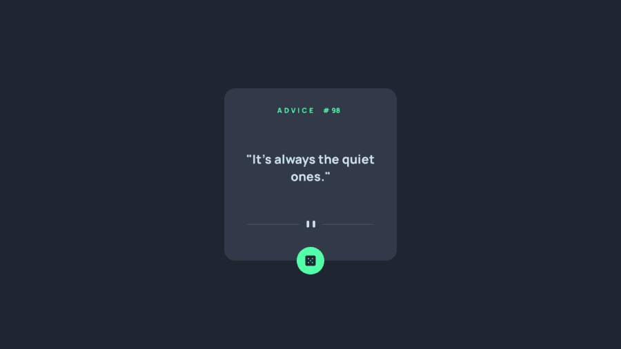 Frontend Mentor Advice Generator App Using Html Css And Js Coding