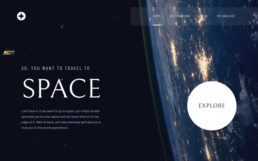 Frontend Mentor Space Tourism Website Using React With A Cartoonish