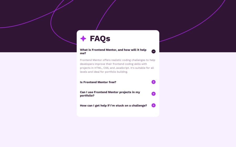 Frontend Mentor Faq Accordion Using Html Css Javascript Coding Challenge Solution
