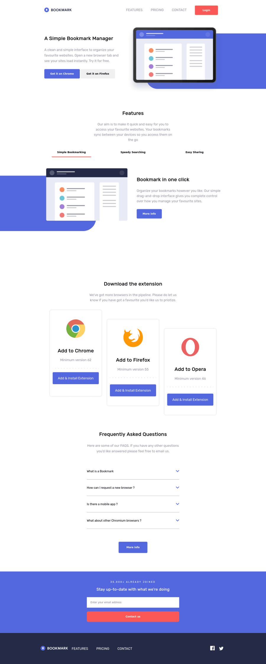 Frontend Mentor Bookmark Page Design With Html Css And Js Coding