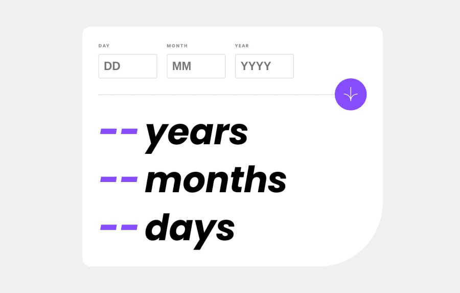 Frontend Mentor React Vite Age Calculator Component Using Scss Coding Challenge Solution