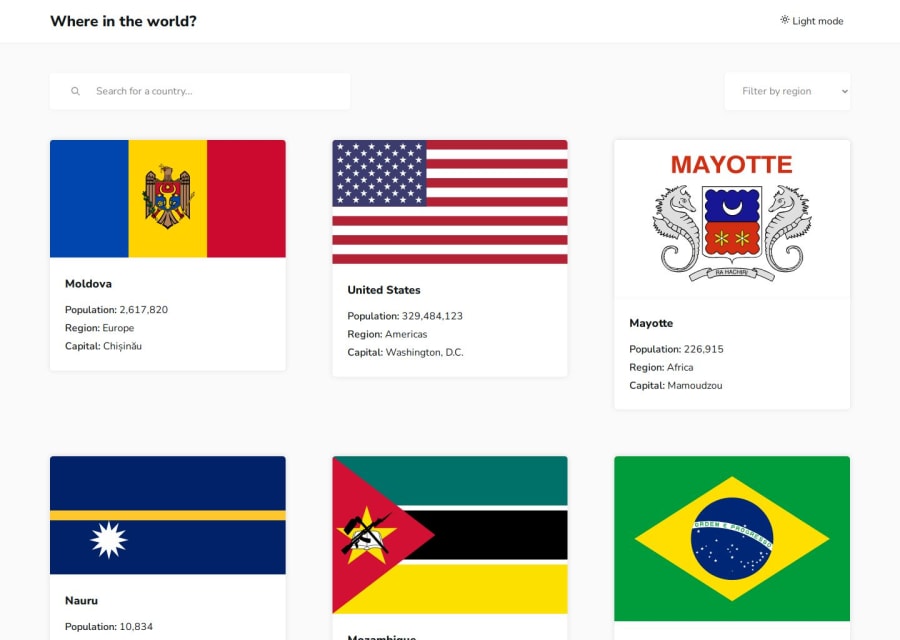 Frontend Mentor Countries Rest Api Coding Challenge Solution