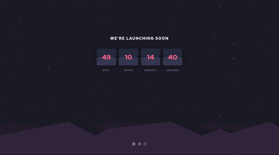 Frontend Mentor Coundown Timer Coding Challenge Solution
