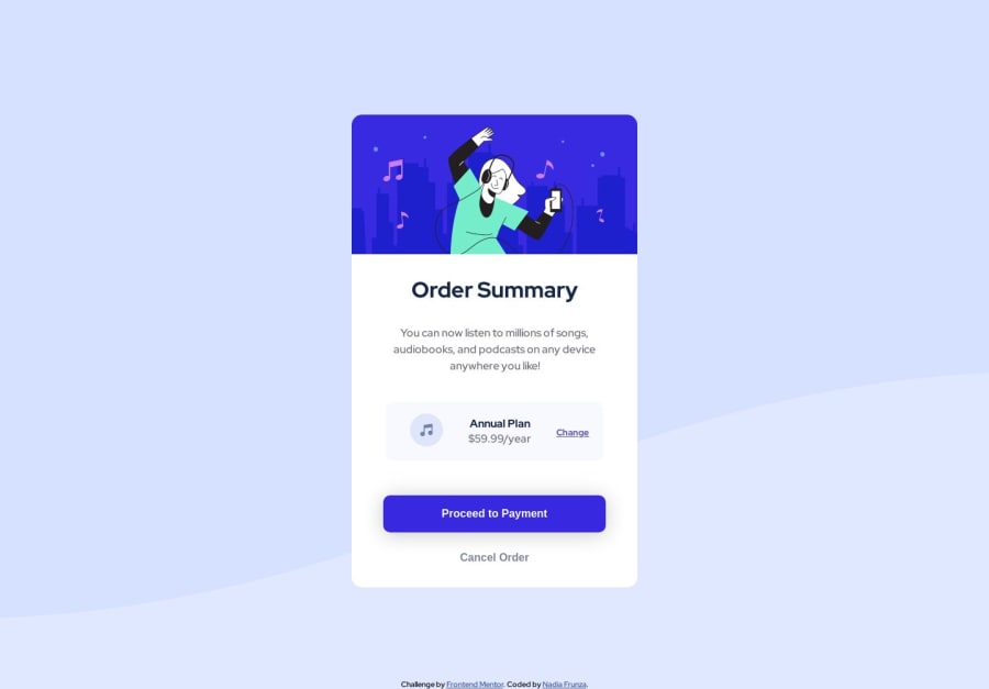 Frontend Mentor Order Summary Card With Html And Css Coding Challenge Solution