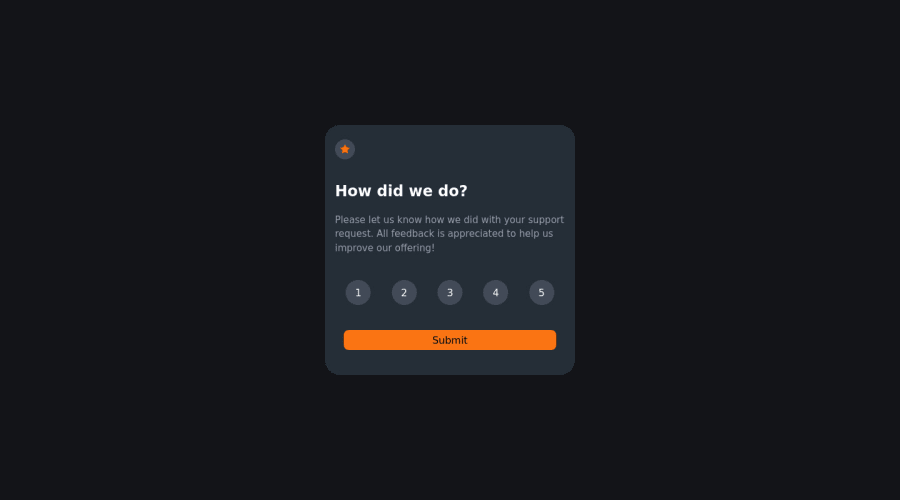 Frontend Mentor Interactive Rating Component With Reactjs And Tailwindcss Coding Challenge 4789