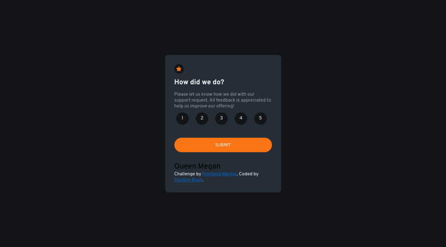 Frontend Mentor Interactive Rating Component Using Css Flex And Js Coding Challenge Solution