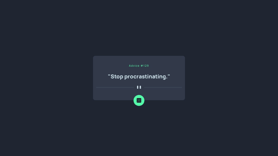 Frontend Mentor Advice Generator App Fetch Api Using Html Scss Javascript Coding Challenge