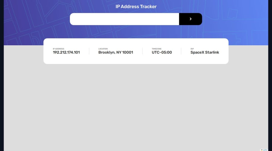 Frontend Mentor Ip Address Tracker Using Leaflet Api And Ip Geolocation Api Coding Challenge