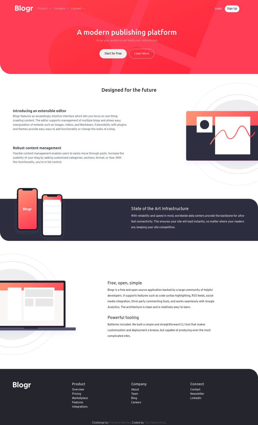 Frontend Mentor Blogr Coding Challenge Solution