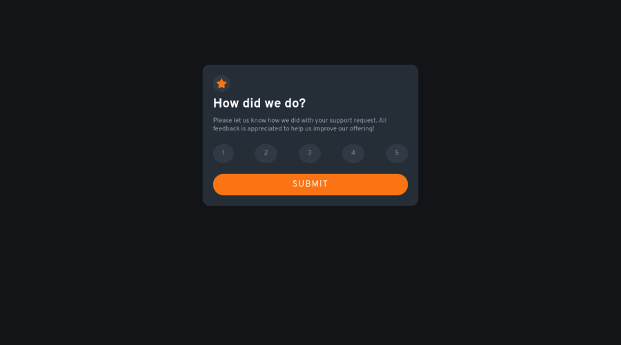 Frontend Mentor Interactive Rating Component With Sass And Vanilla Js Coding Challenge Solution