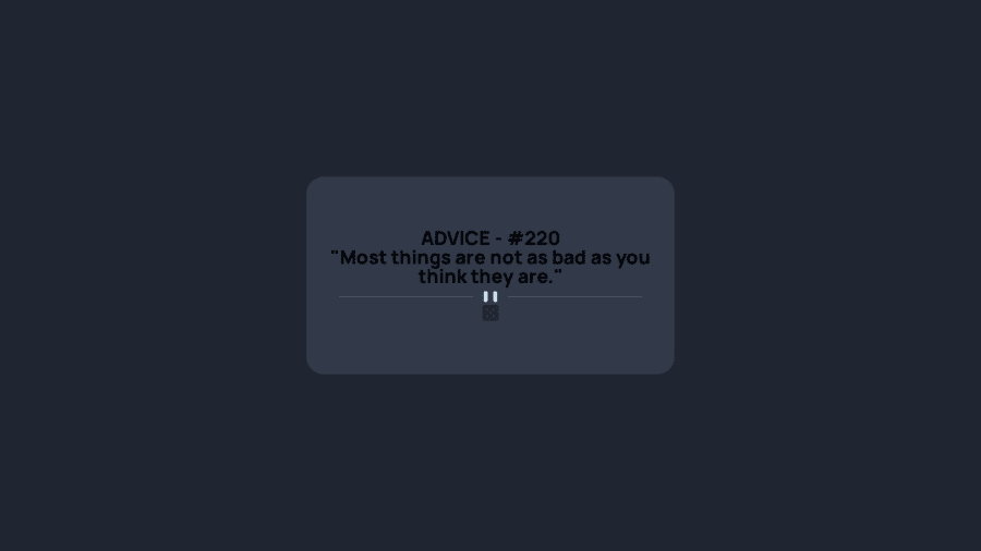 Frontend Mentor Advice Generator Using Pure Css Vanilla Js Css
