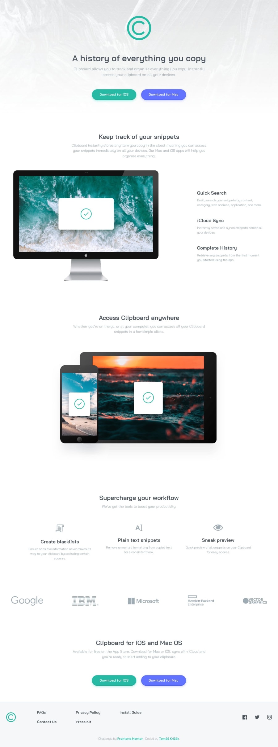 Frontend Mentor Clipboard Landing Page With Html Css Coding