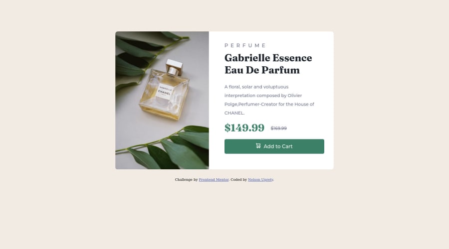 Frontend Mentor Responsive Product Card Component Using Html Css Coding Challenge Solution