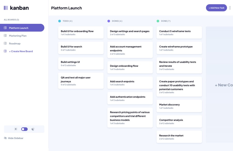 Frontend Mentor | Kanban Task Management with Vue, Tailwind and DragN ... Frontend Mentor | Kanban Task Management with Vue, Tailwind and DragN ...